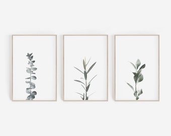 Eucalyptus Print Art Print Artwork Eucalyptus Leaves | Etsy