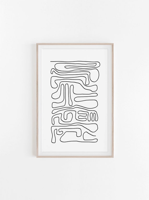 DIY Print Abstract Print Wall Print Black and White Print | Etsy