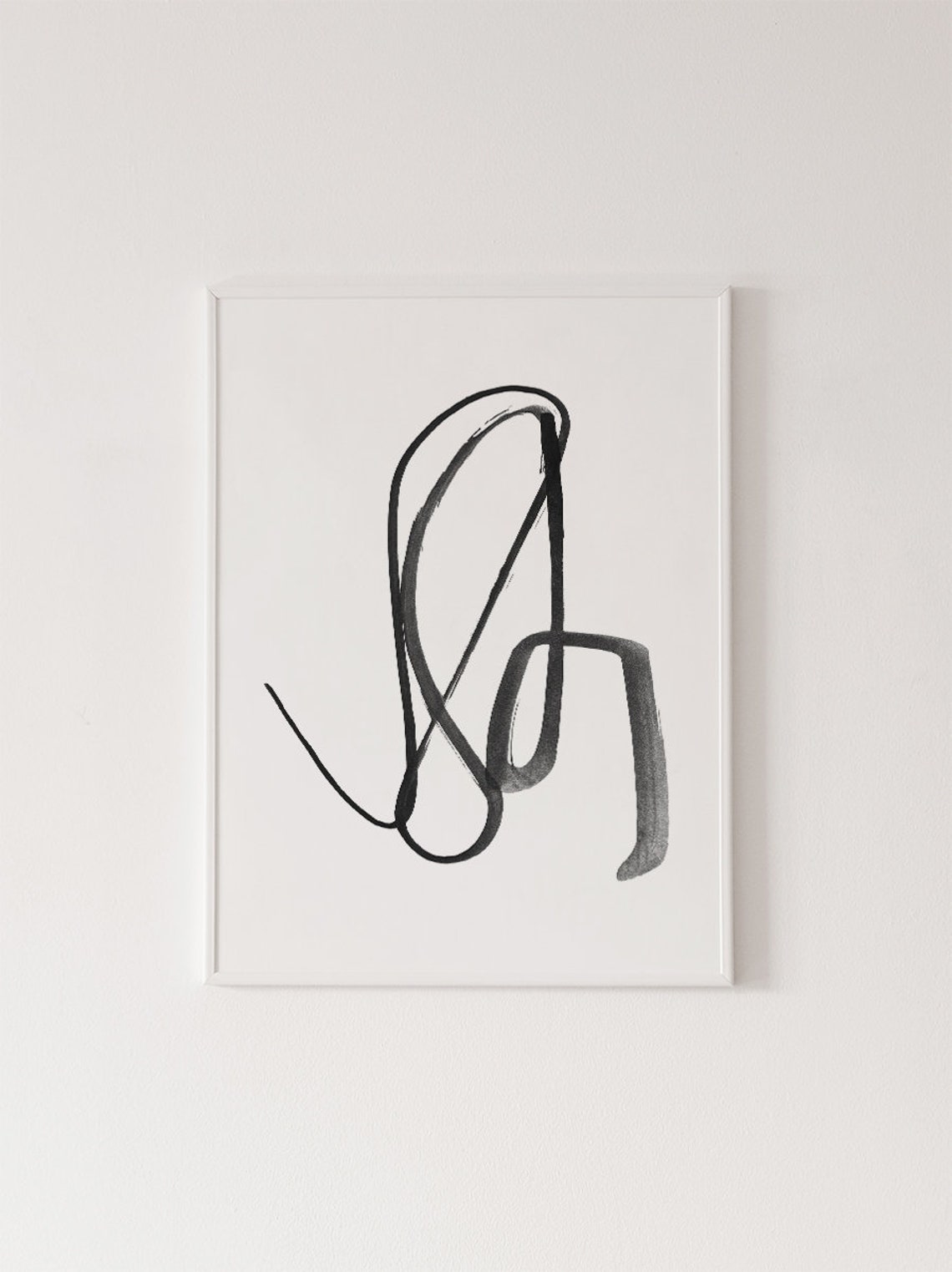 Black and White Abstract Print Abstract Wall Art Black and - Etsy