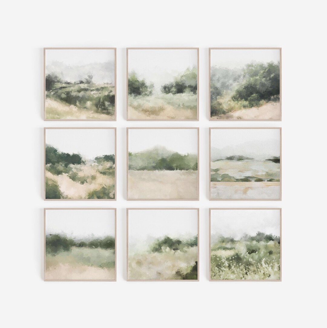 Digital Prints, Set of 9 Prints, Farmhouse Prints, Square Prints ...