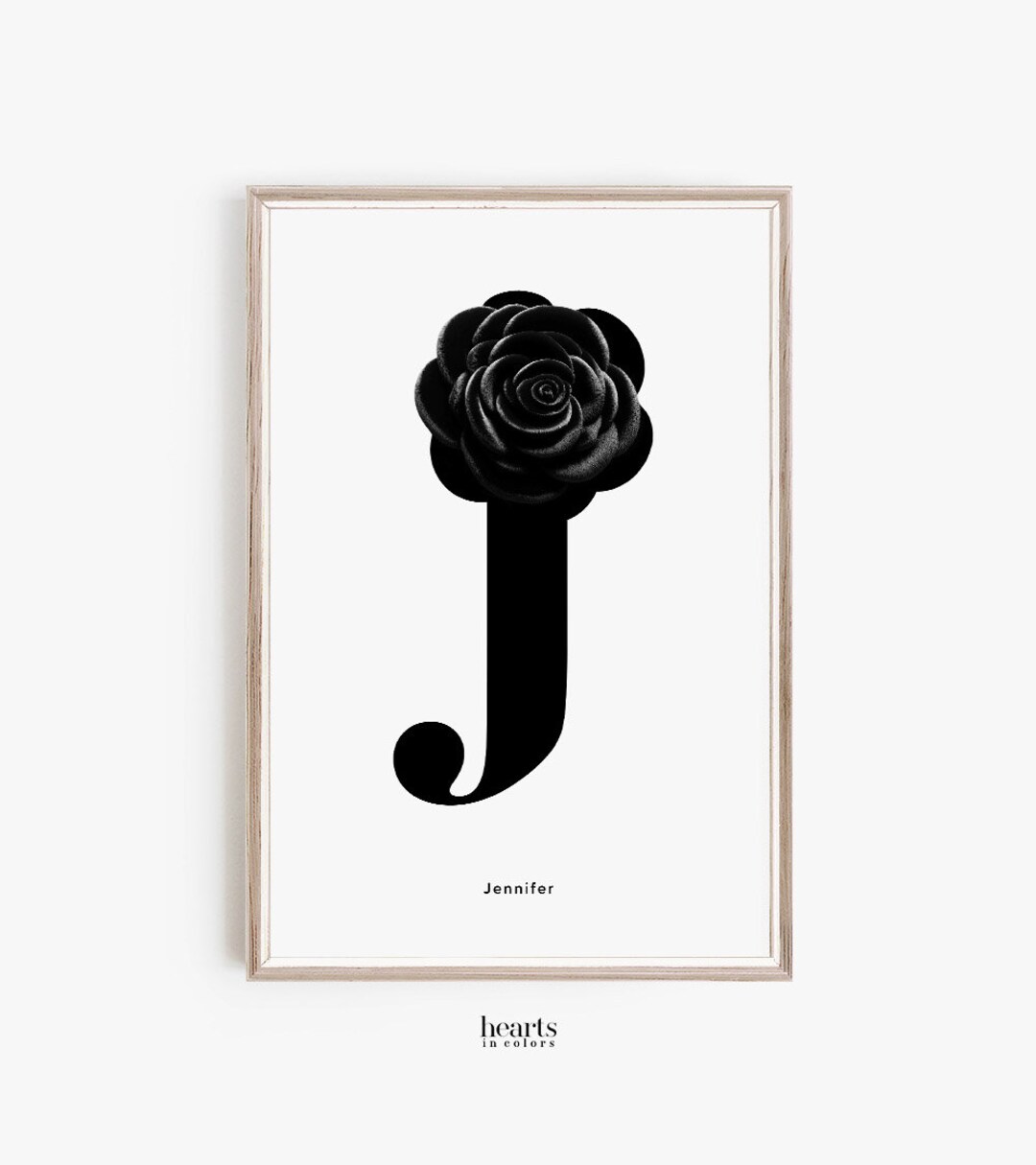 PERSONALIZED Name Print,letter J,custom Initial Print,printable Name ...