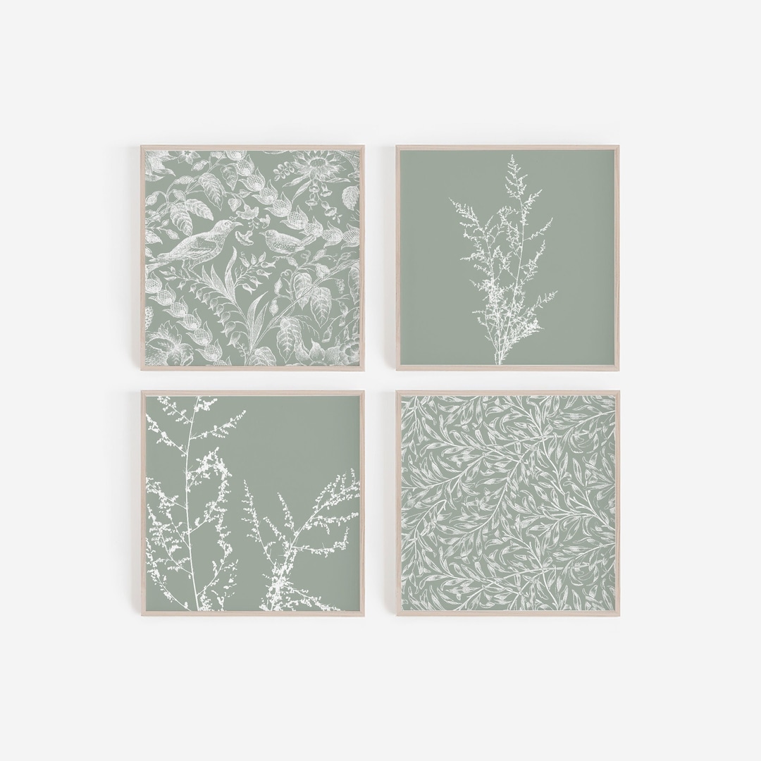 Green Botanical Art Prints | INSTANT DOWNLOAD | Gallery Wall Art ...
