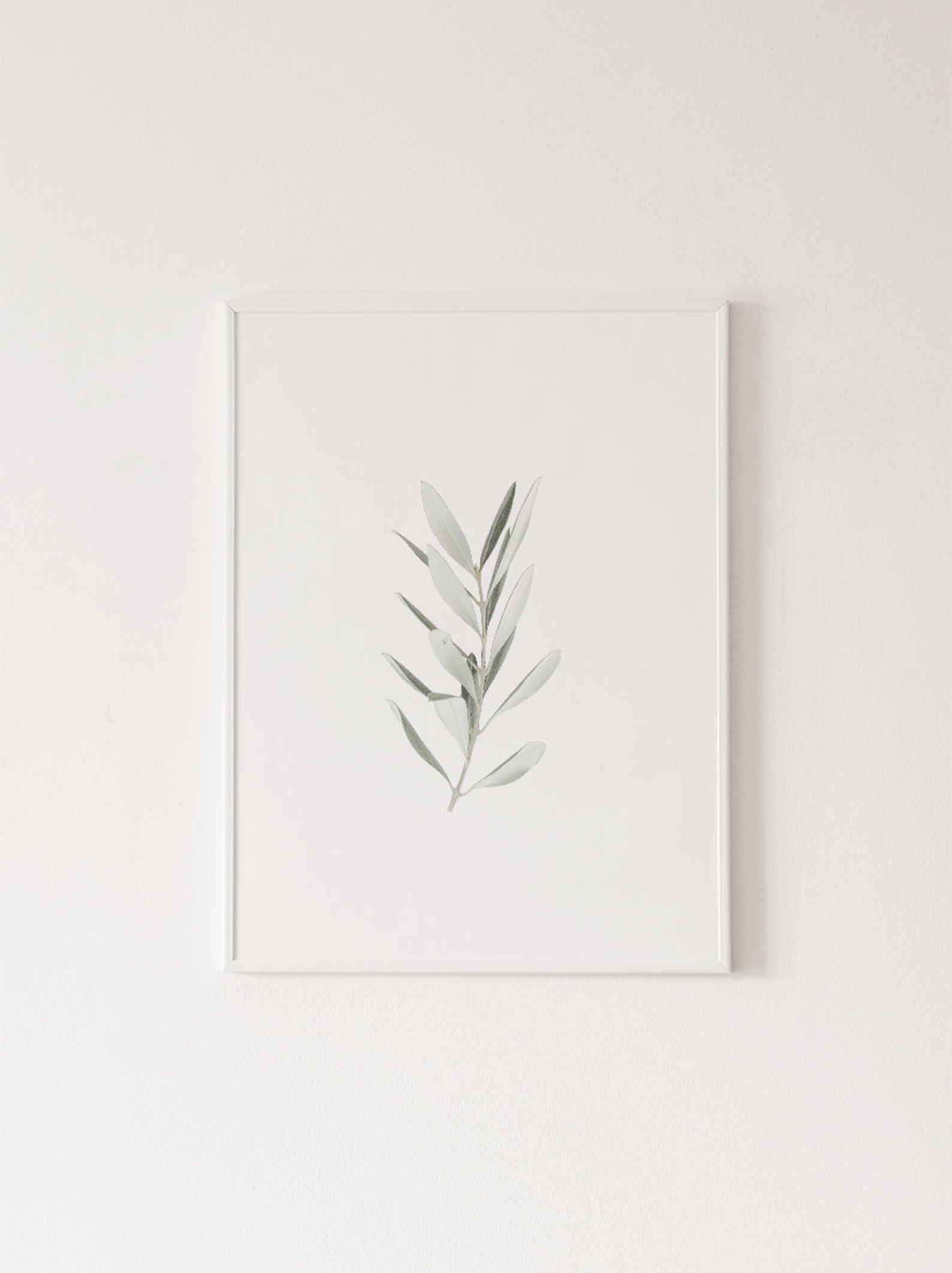 Leaves Print Botanical Print Olive Art Print Green Wall - Etsy