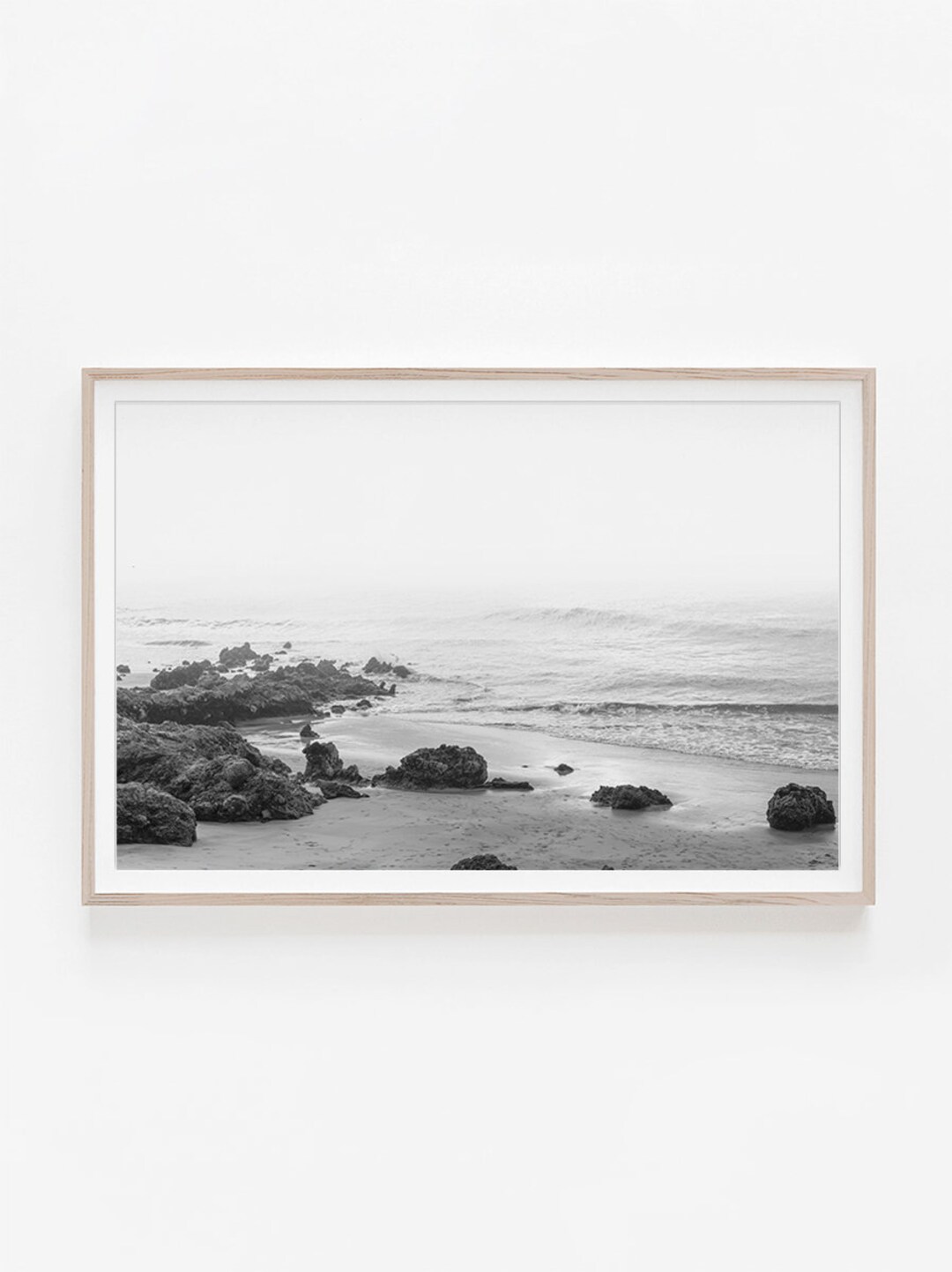 Black and White Print, Horizontal Print, Coastal Wall Art,coastal Print ...