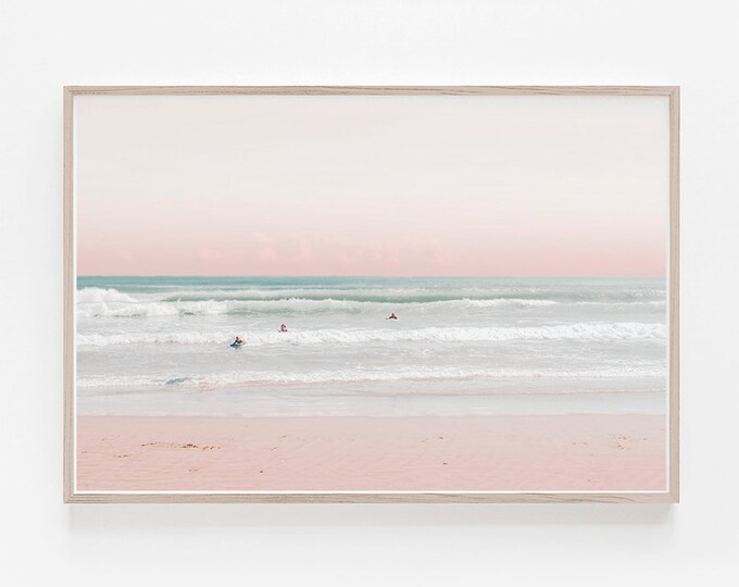 Beach Digital Print, Pastel Wall Art, Pastel Print, Digital Print, Wall ...