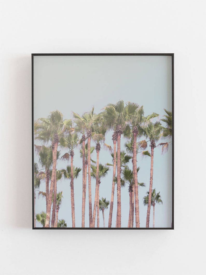 Palm Tree Printpalm Printtropical Printpastel Printpalm | Etsy
