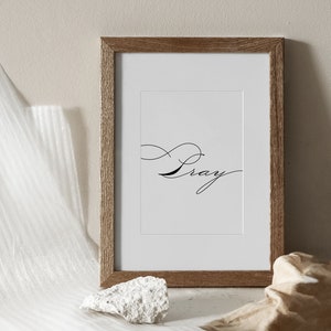 PRAY, Print, Christian Wall Art, Bible Verse Wall Art, Scripture, Wall ...