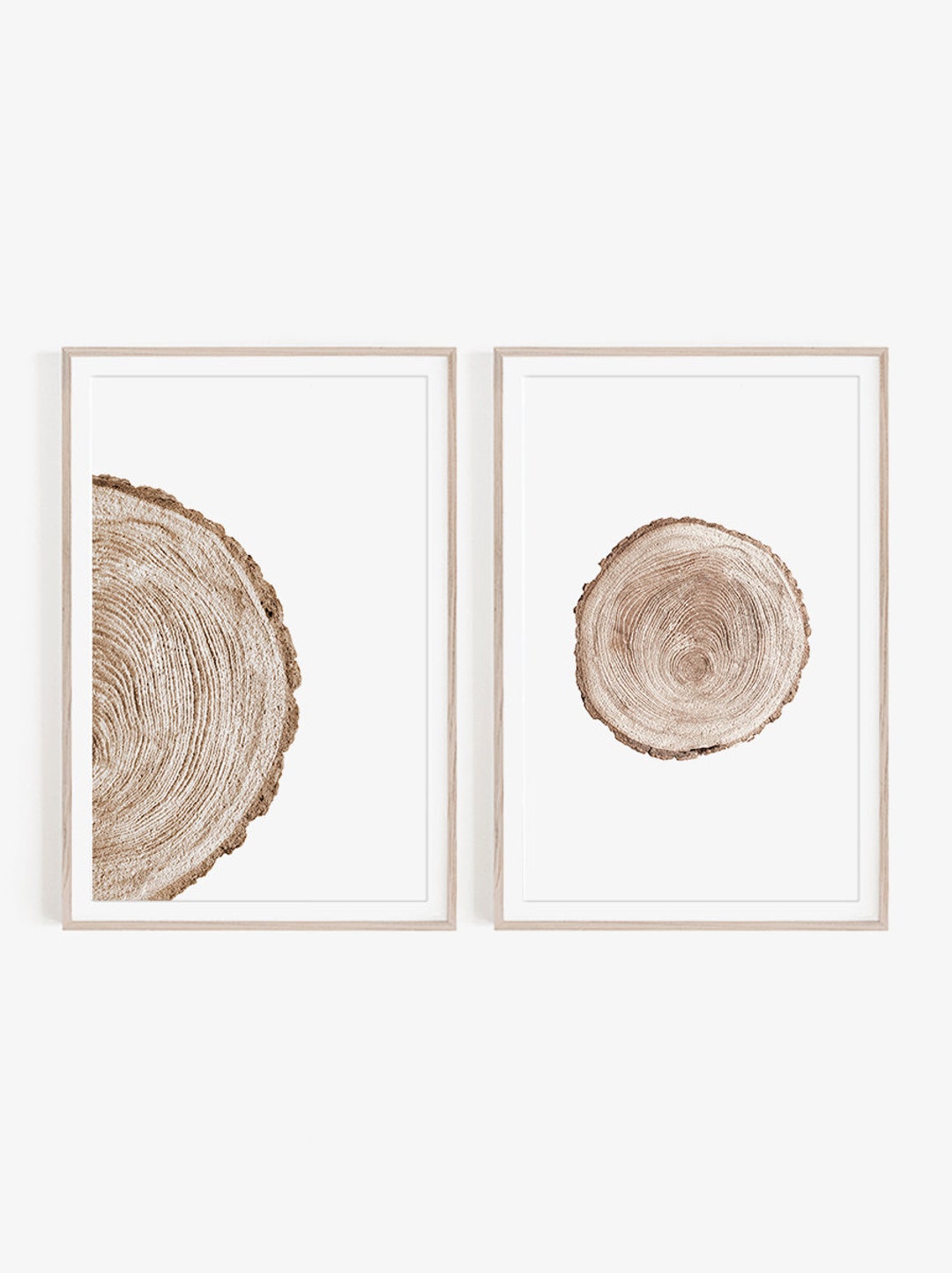 Prints, Wood Print, Set of 2 Print, Tree Rings Print, Wood Art Print ...