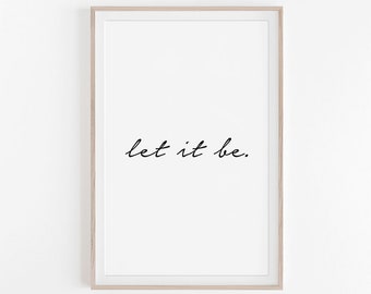 Let It Be | Etsy