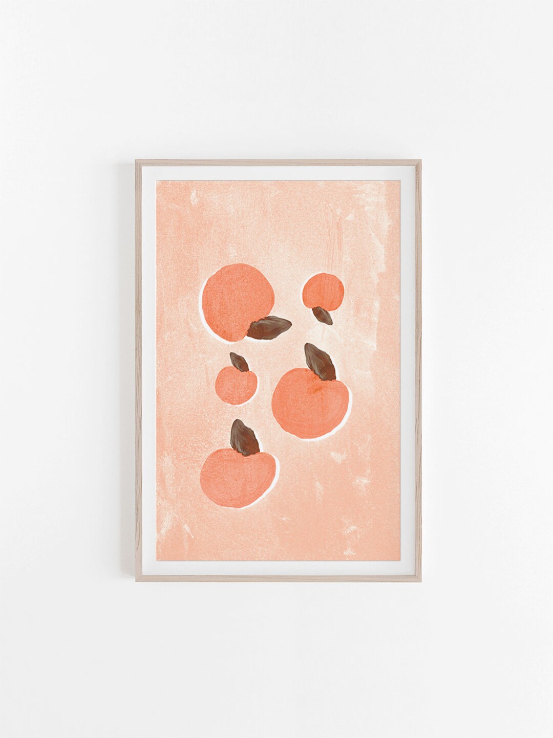 Peaches Print, Digital Print, Peach Wall Art, Peachy Print, Large Wall ...