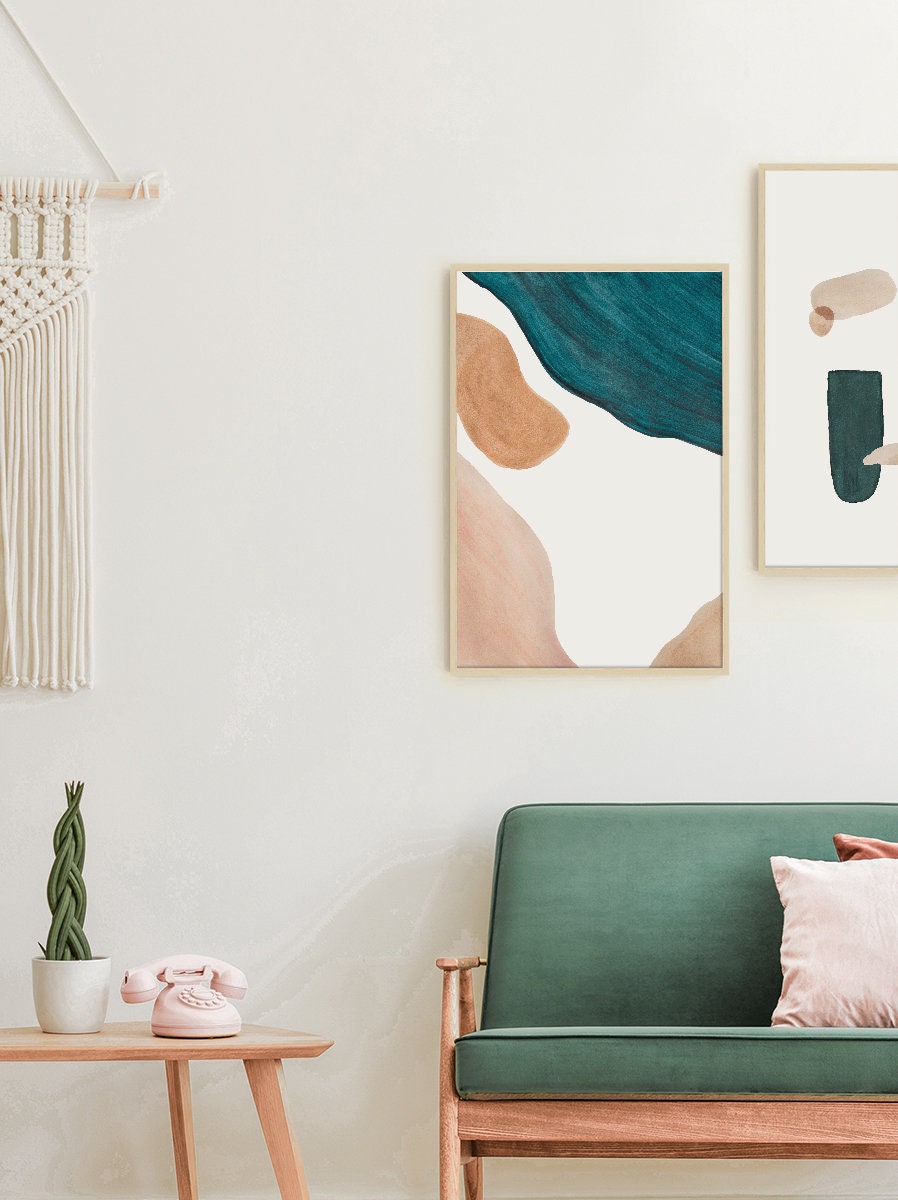 Set of 2 Prints Abstract Prints Prints Set Watercolour - Etsy