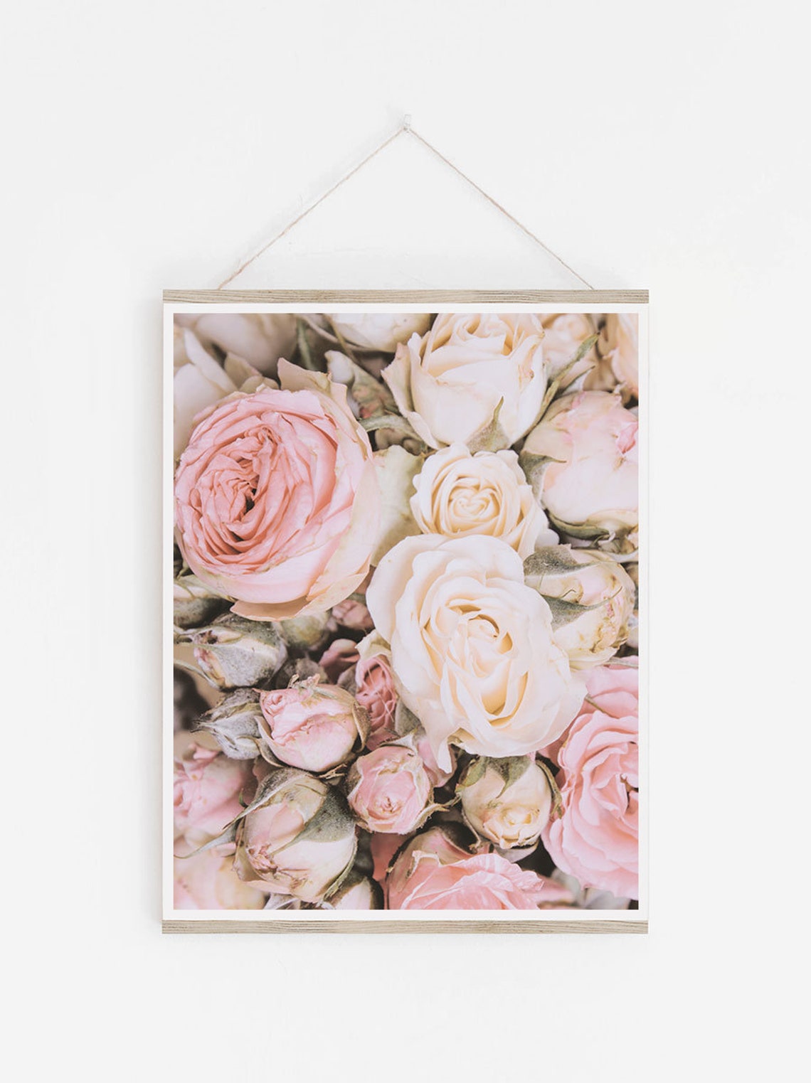 Roses Printfloral Printfloral Wall Artpink Wall Artpink | Etsy