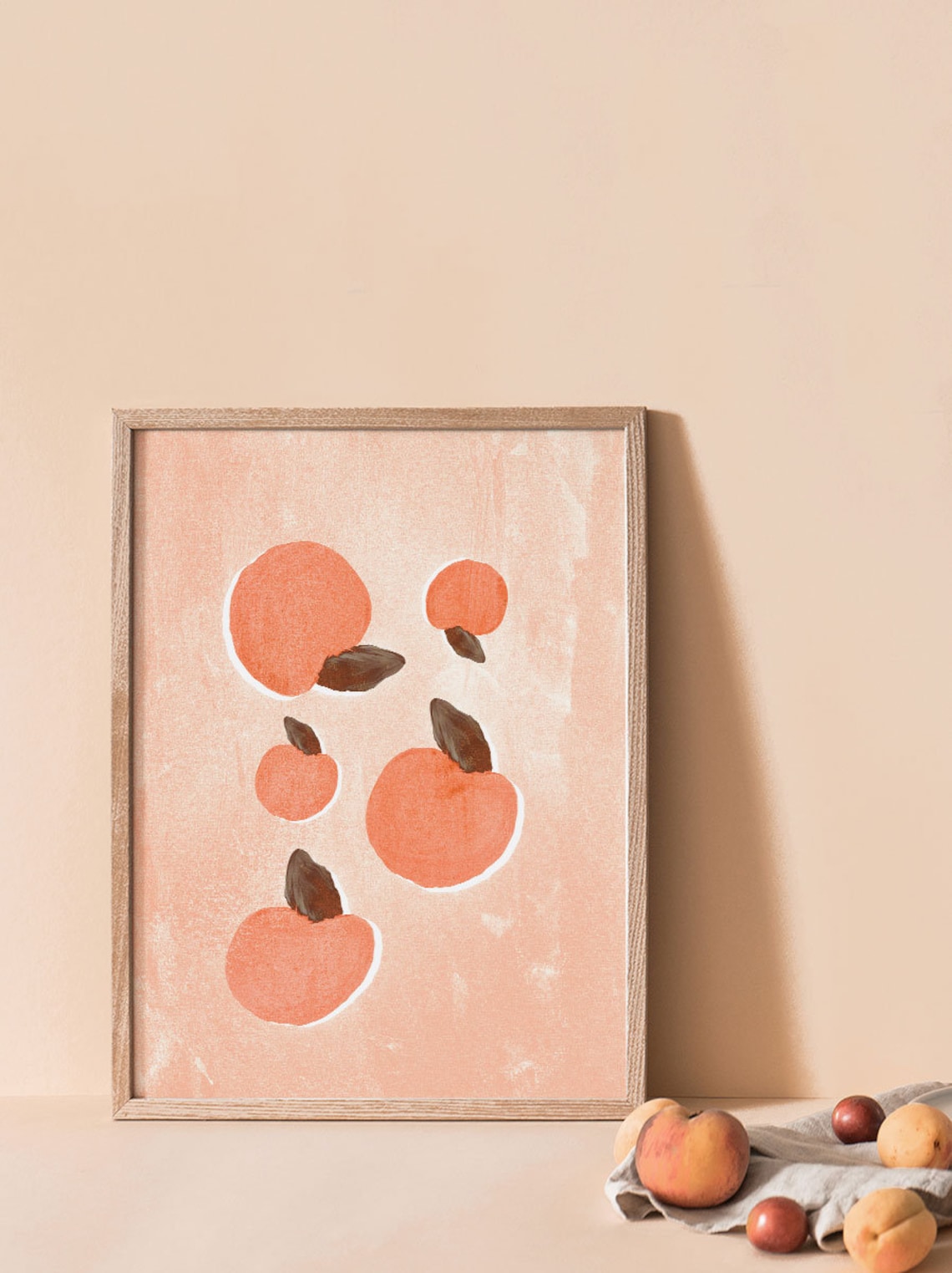 Peaches Print Digital Print Peach Wall Art Peachy Print - Etsy