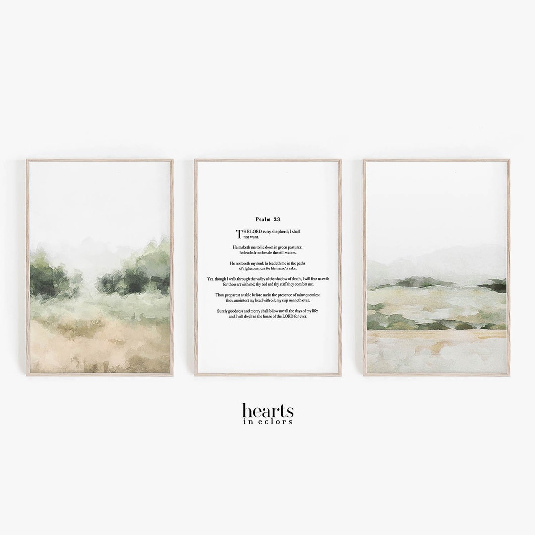 Set of 3, Farmhouse, Christian Wall Art, Digital Prints, Bible Verse ...