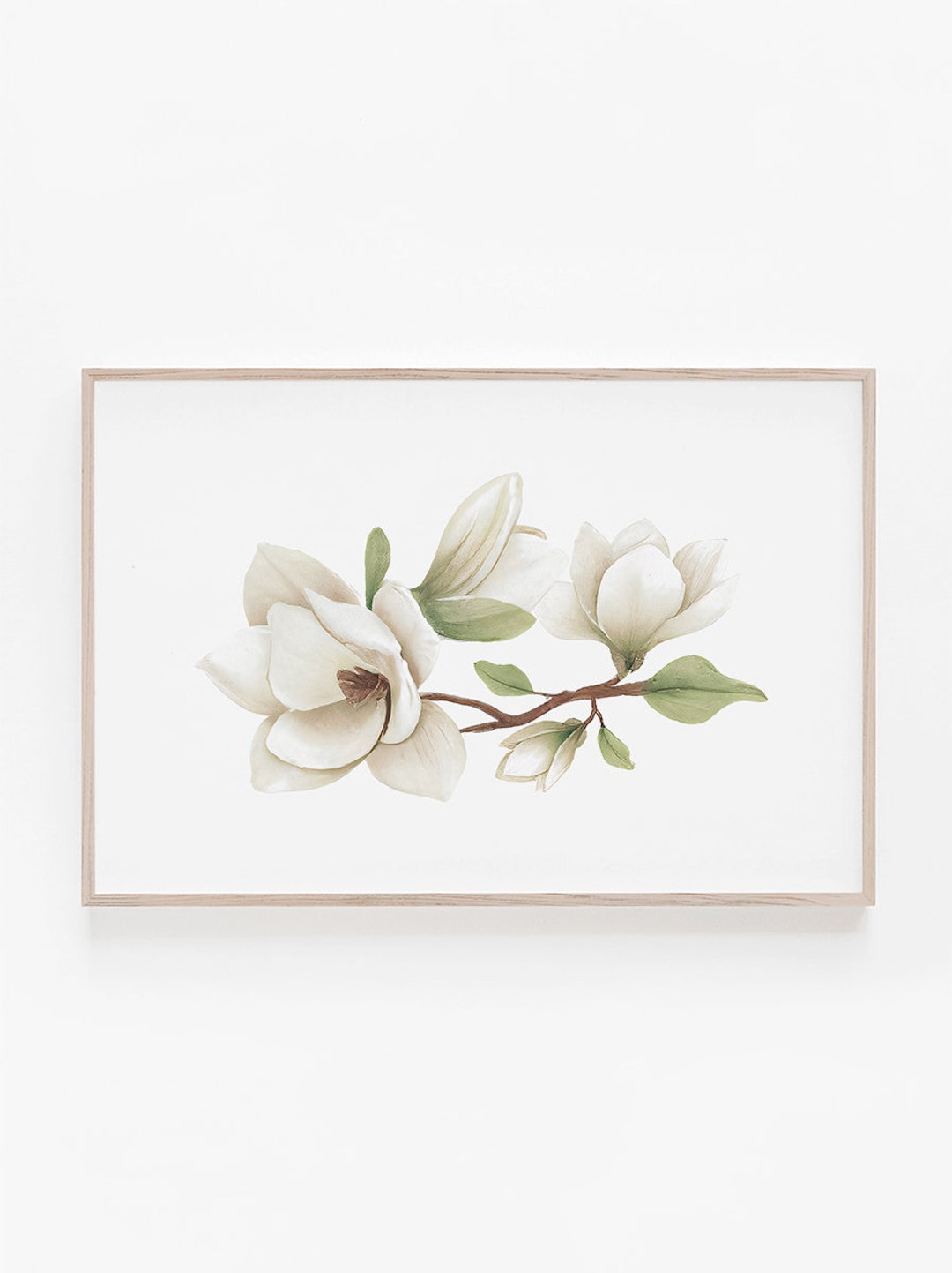 Magnolia Wall Art, Digital Print, Floral Wall Art, Flower Wall Art ...