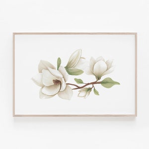 Magnolia Wall Art, Digital Print, Floral Wall Art, Flower Wall Art ...