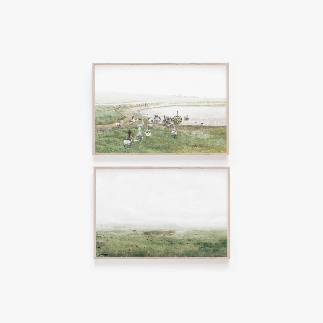 Farmhouse Wall Art, Geese Print, Digital Prints, Landscape, Wall Art ...