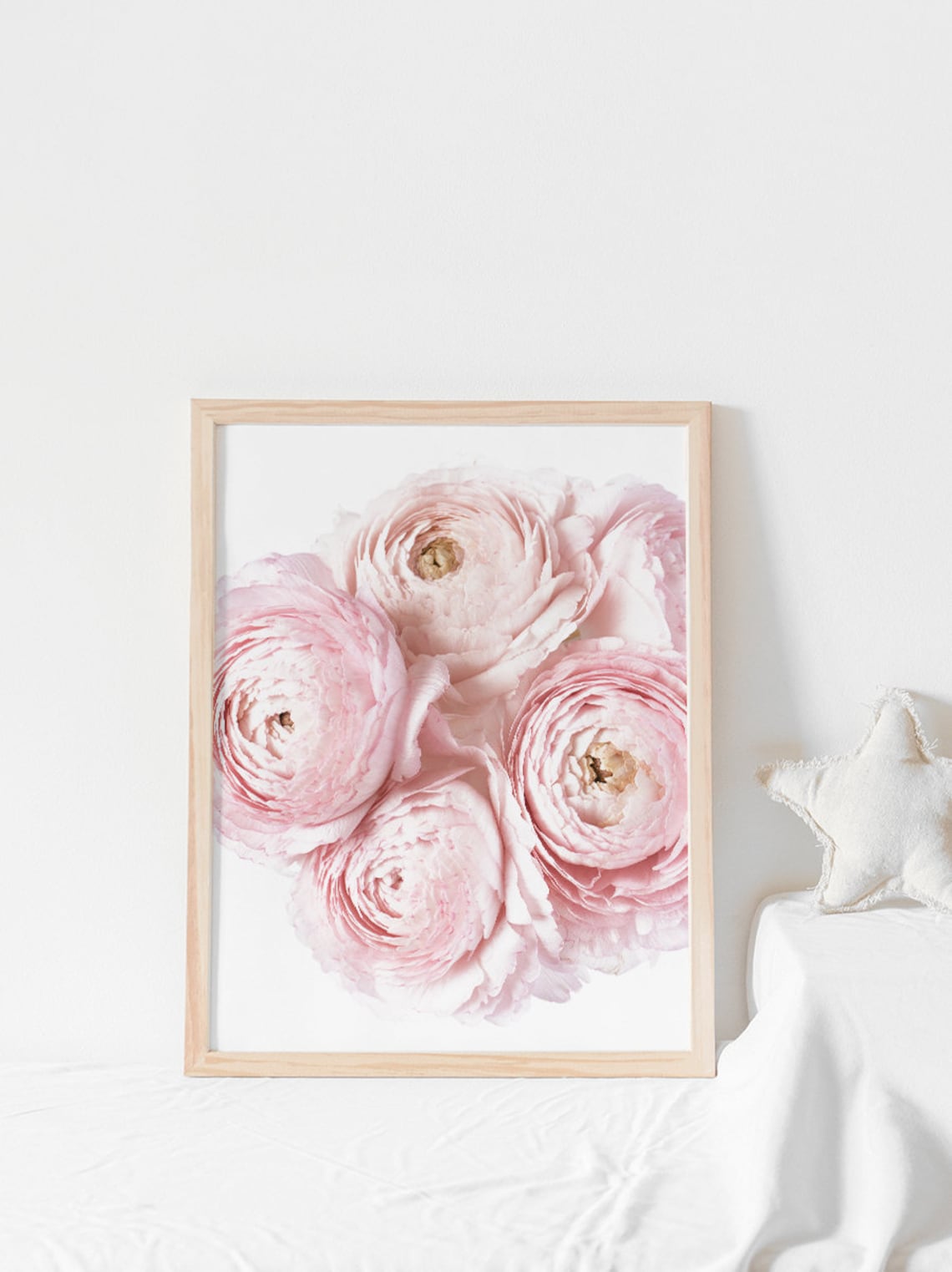 Flower Print Pink Print Wall Decor Pink Wall Art Pink Wall - Etsy