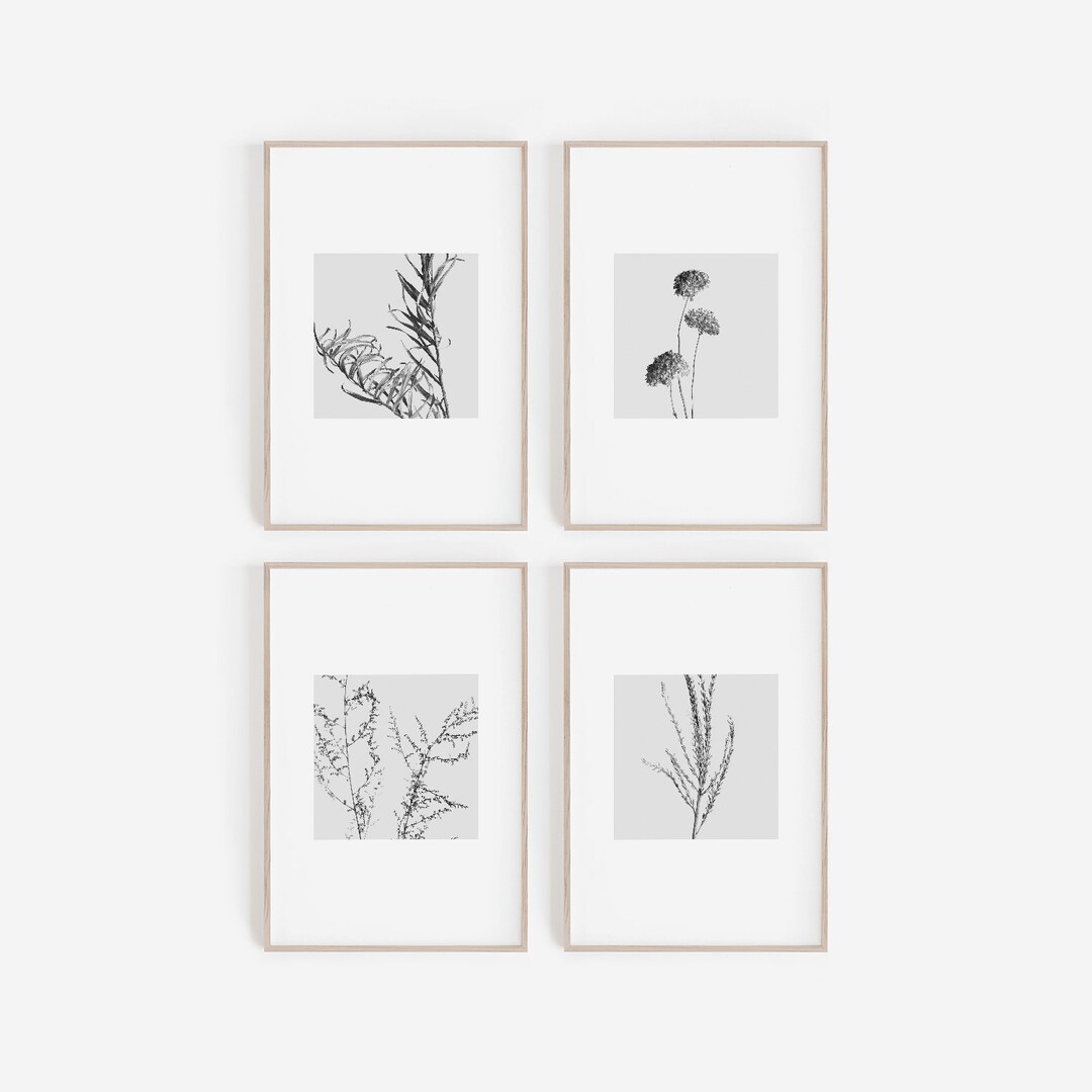 Set of 4 Prints,digital Prints,printable Wall Art,minimal,wall Art ...
