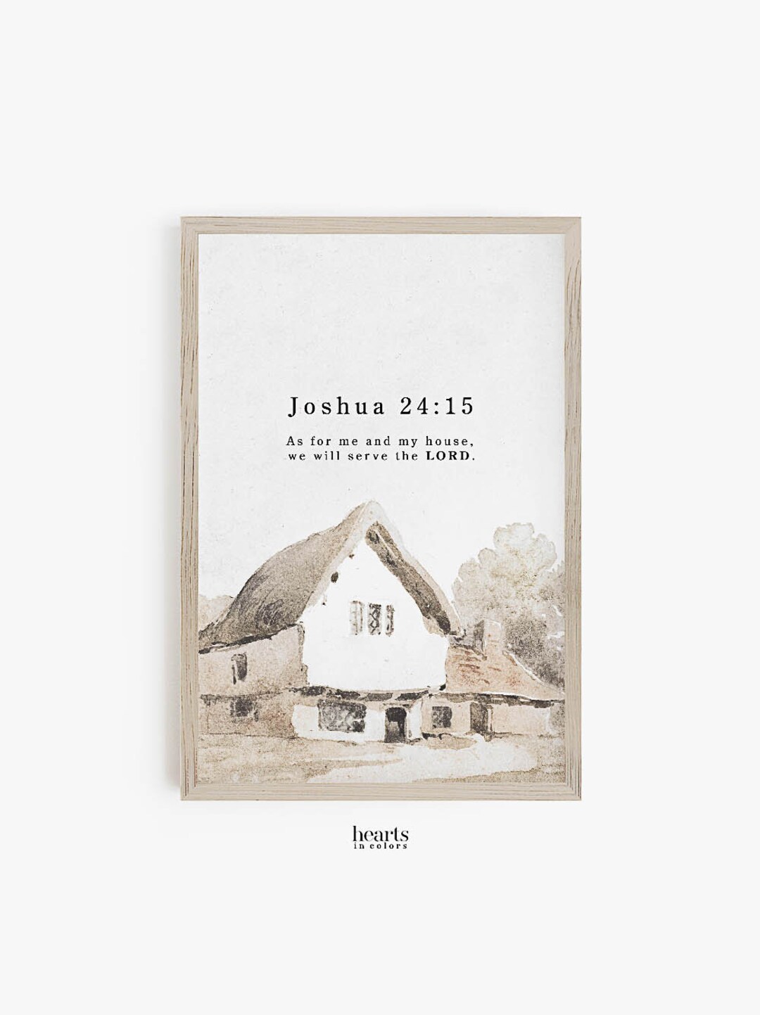 Joshua 24:15, Christian Wall Art, as for Me and My House, Landscape ...