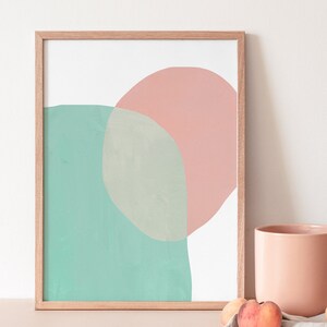 Abstract Wall Art,digital DIY Print,mint Wall Art,mint Green,minimalist ...