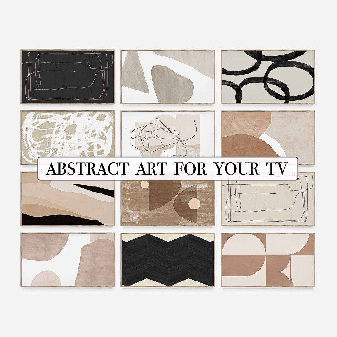 Abstract Collection, Bundle of 12 Frame Art TV, Frame TV, Abstract Art ...