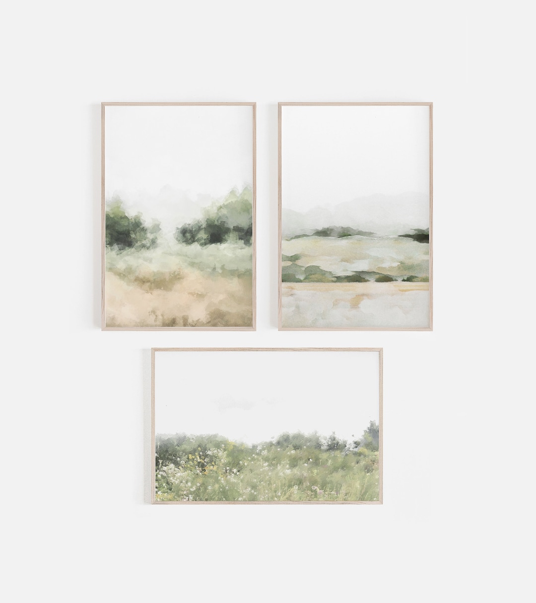 Landscape, Set of 3 Prints, Digital Prints, Wall Art, Farmhouse Prints ...