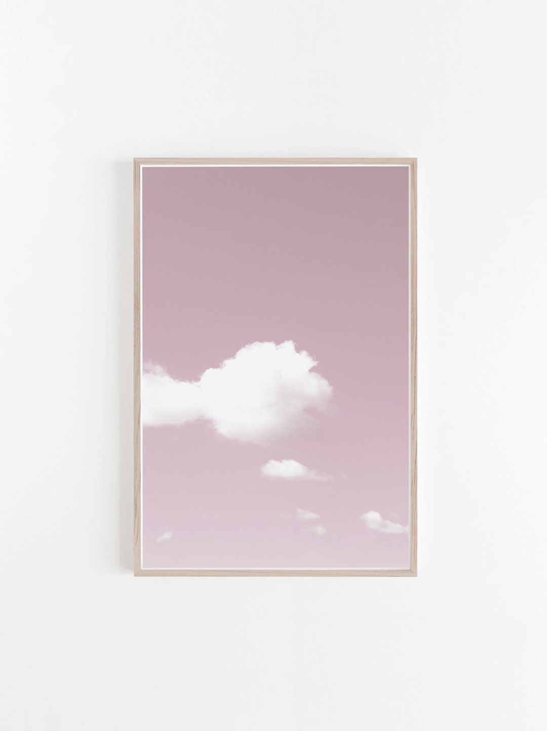 Cloud Print, Cloud Wall Art, Pastel Wall Art, Pink Wall Art, Pastel Art ...