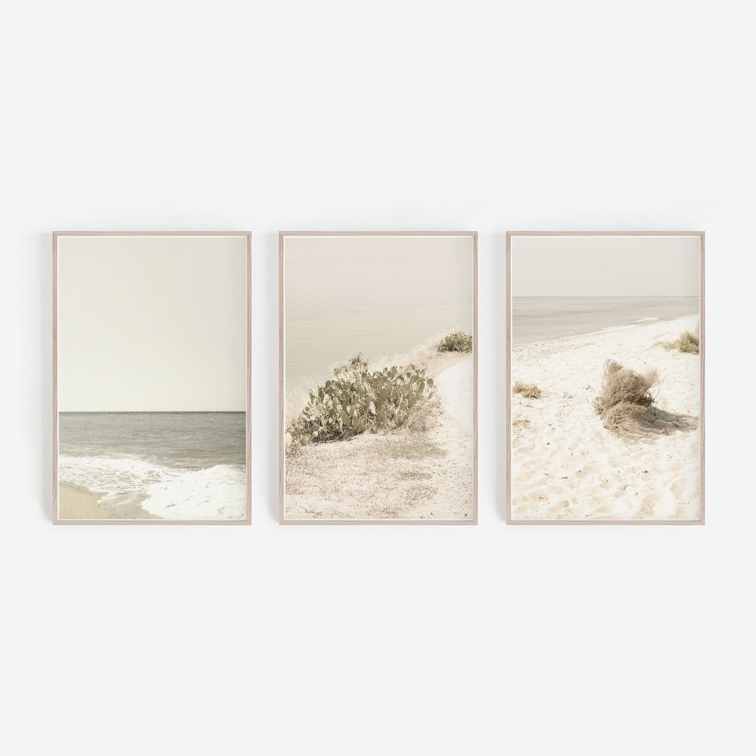 Set of 3 Prints,beach Prints,beach Wall Art,coastal Prints,beach ...