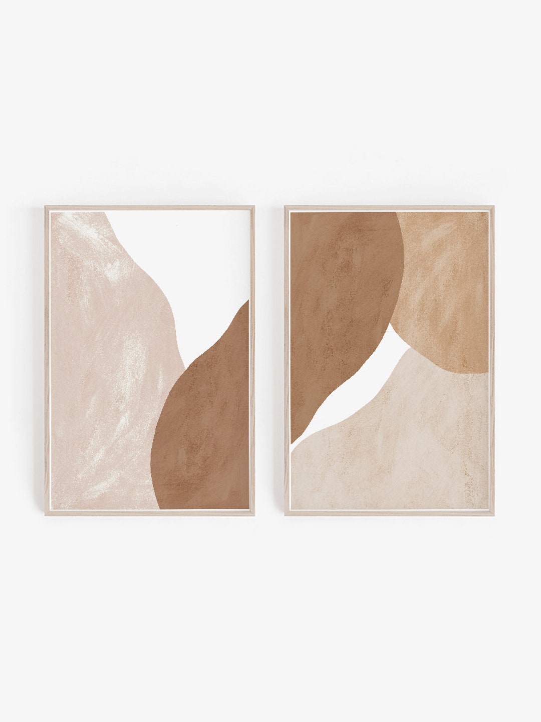Prints Digital, Set of 2 Prints, Abstract Prints, Beige Prints ...