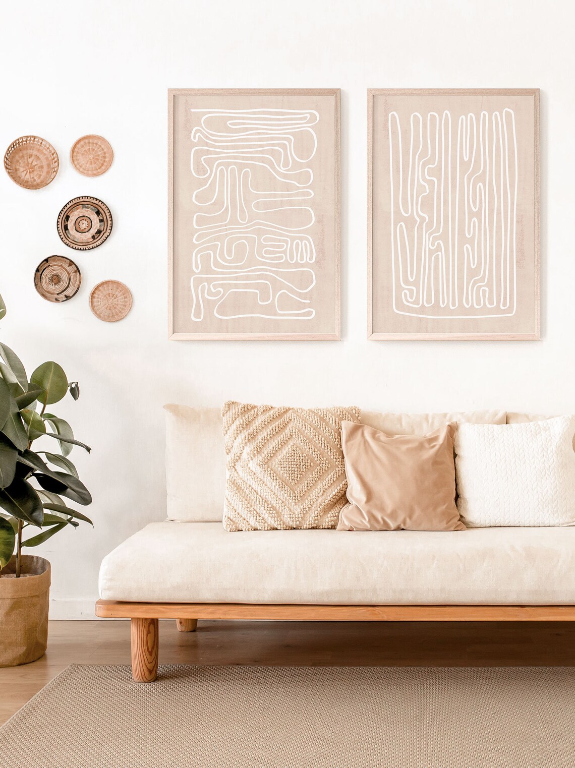 Digital Prints Wall Art Set of 2 Prints Abstract Prints - Etsy