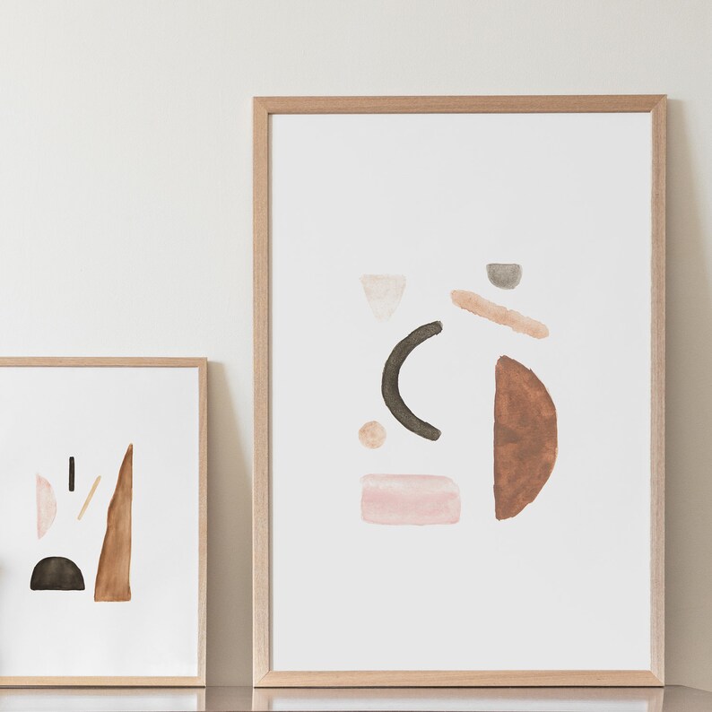 Abstract Prints Contemporary Print Set of 3 Prints Digital | Etsy