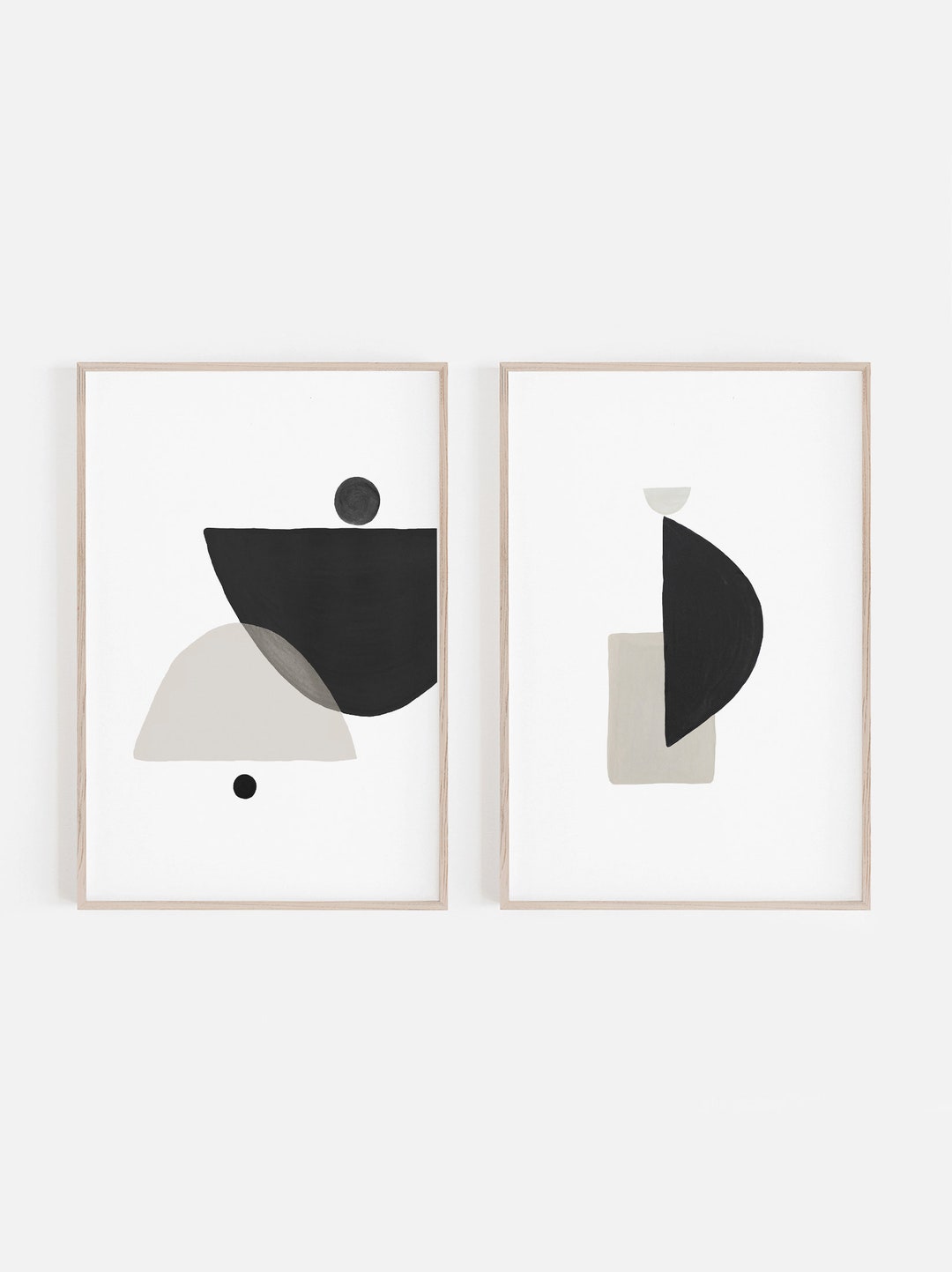 Set of 2 Prints, Digital Prints, Minimalist Prints, Contemporary Prints ...