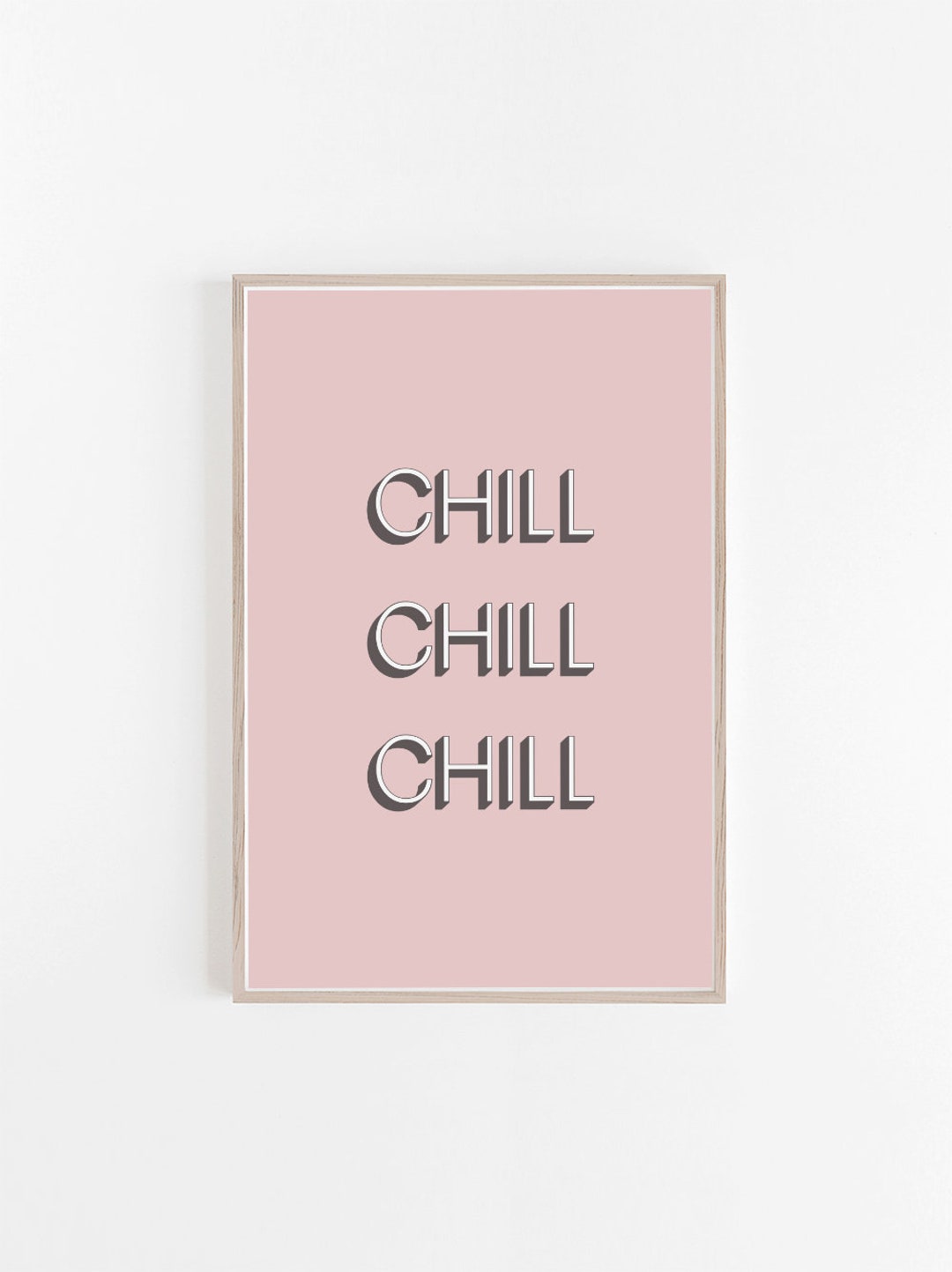 Chill Print, Pop Art, Typography Print, Typography Wall Art, Poster ...