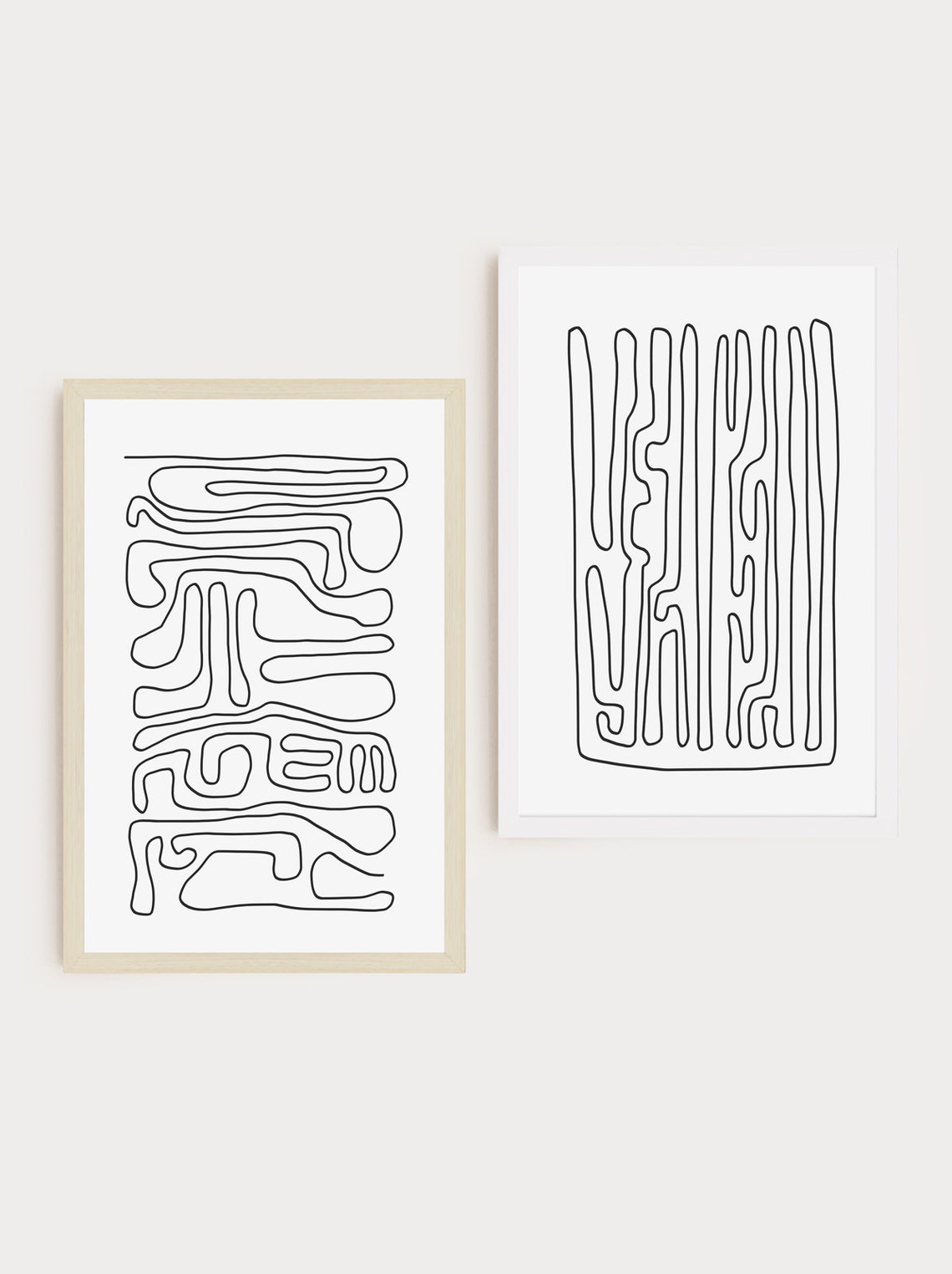 Lines Art Abstract Art Abstract Wall Art Art Prints Set of - Etsy