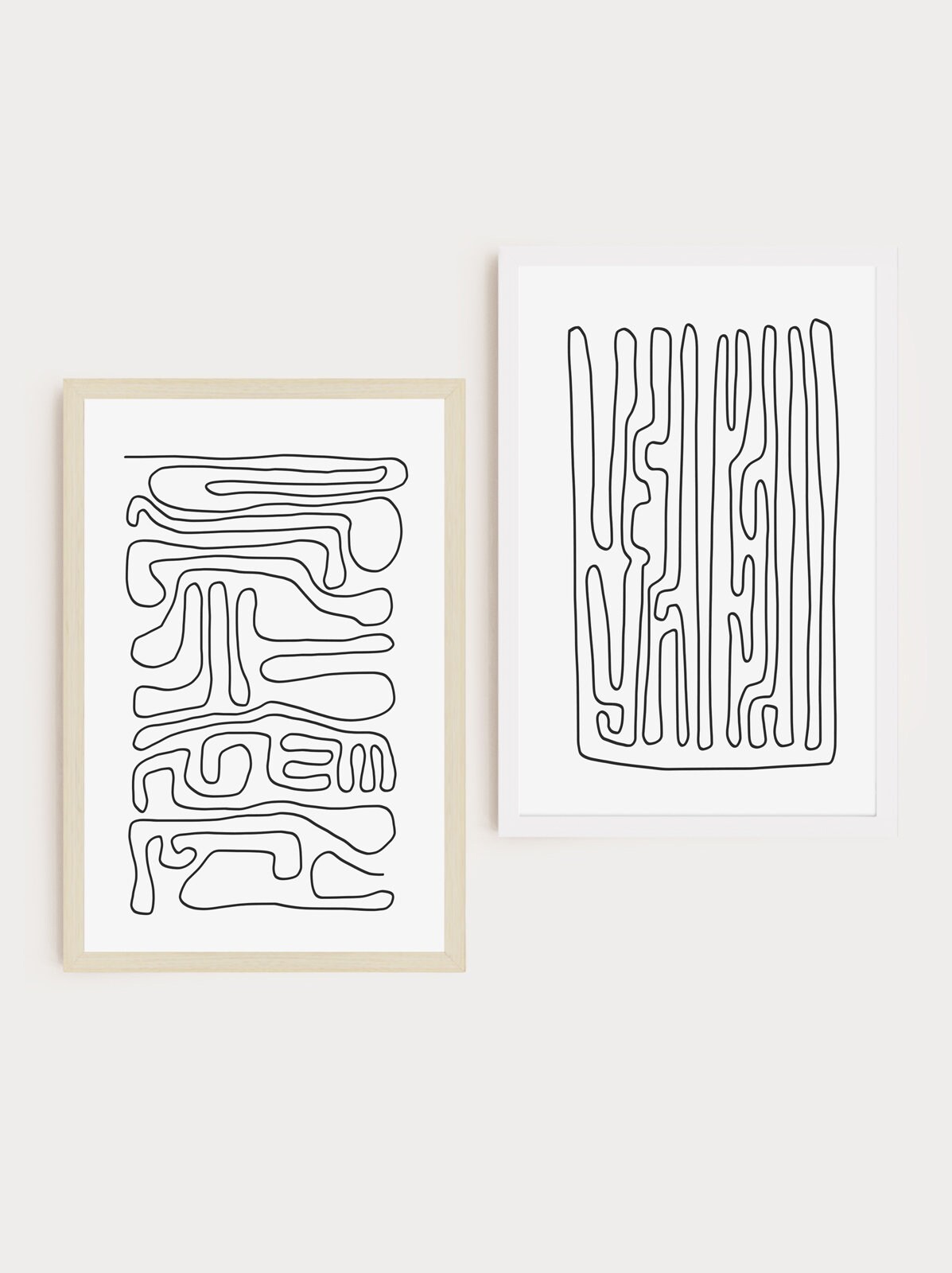 Lines Art Abstract Art Abstract Wall Art Art Prints Set of - Etsy