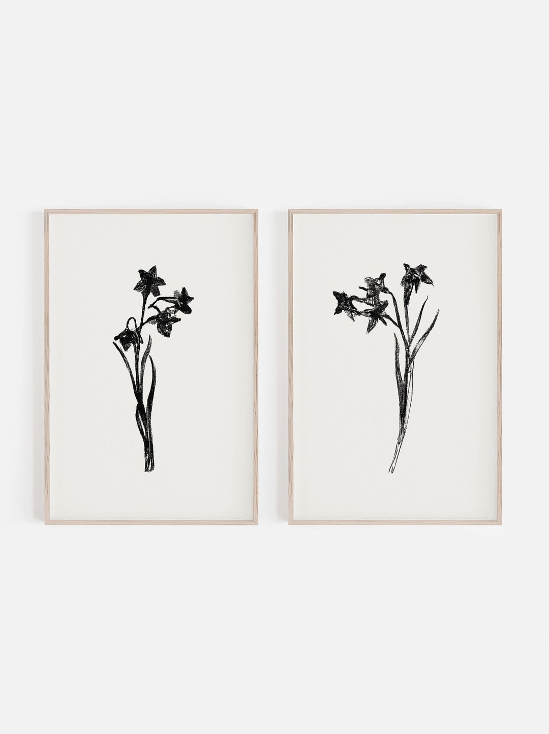 Plant Prints, Digital Prints, Set of 2 Prints, Botanical Prints, Beige ...