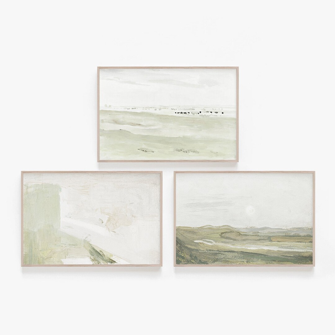 Landscape Prints, Farmhouse, Countryside, Wall Art, Set of 3, Landscape ...