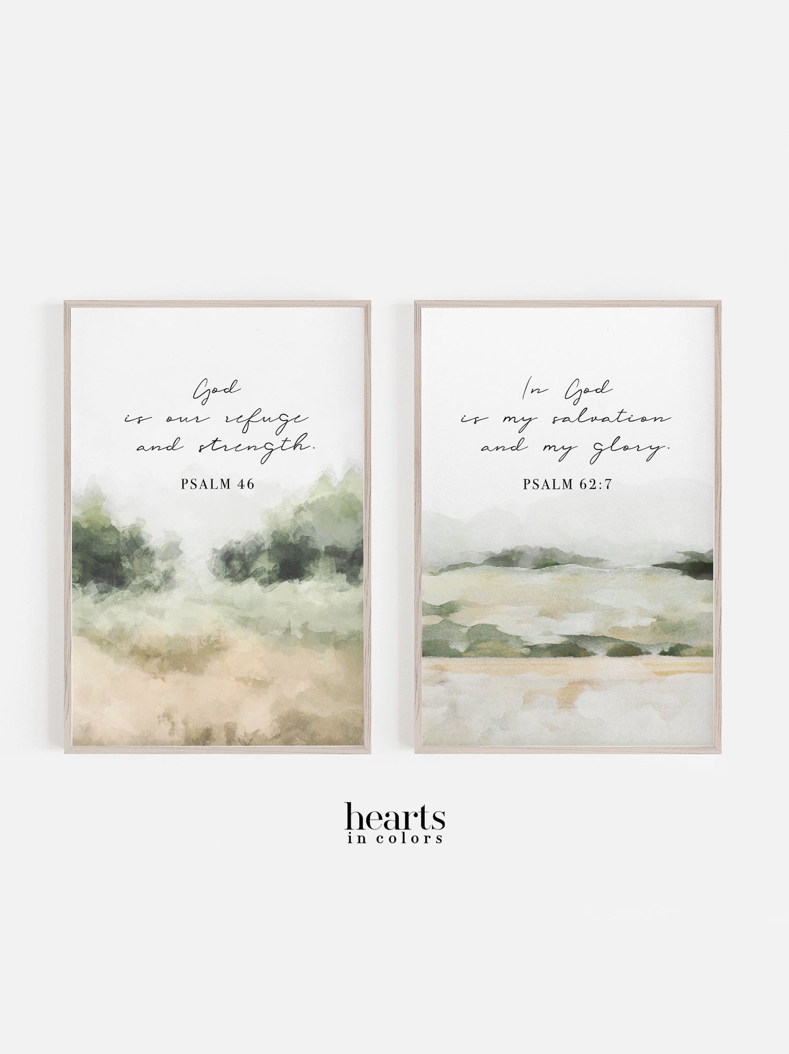 Christian Wall Art, Digital Prints, Set of 2, Farmhouse, Bible Verse ...