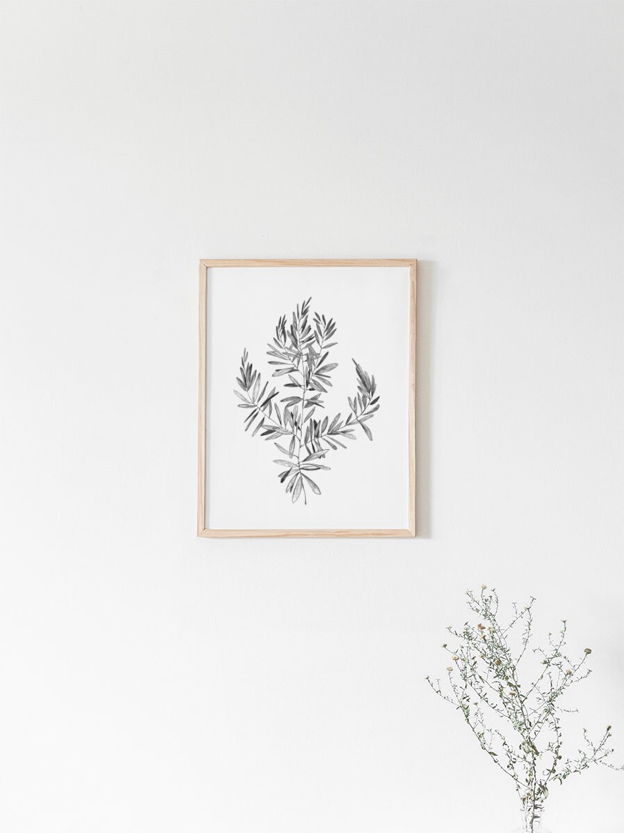 Olive Print Digital Prints Botanical Print Botanical Wall - Etsy