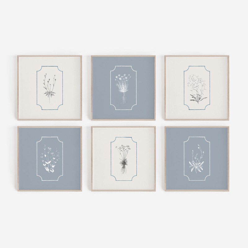 Printable Blue Wall Art - Etsy