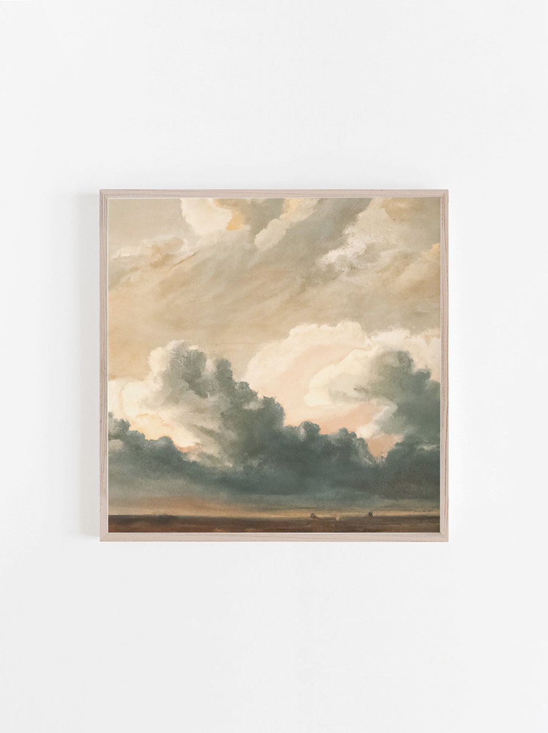 Cloud Print, Digital Print, Cloud Wall Art, Sky Decor Print, Vintage ...