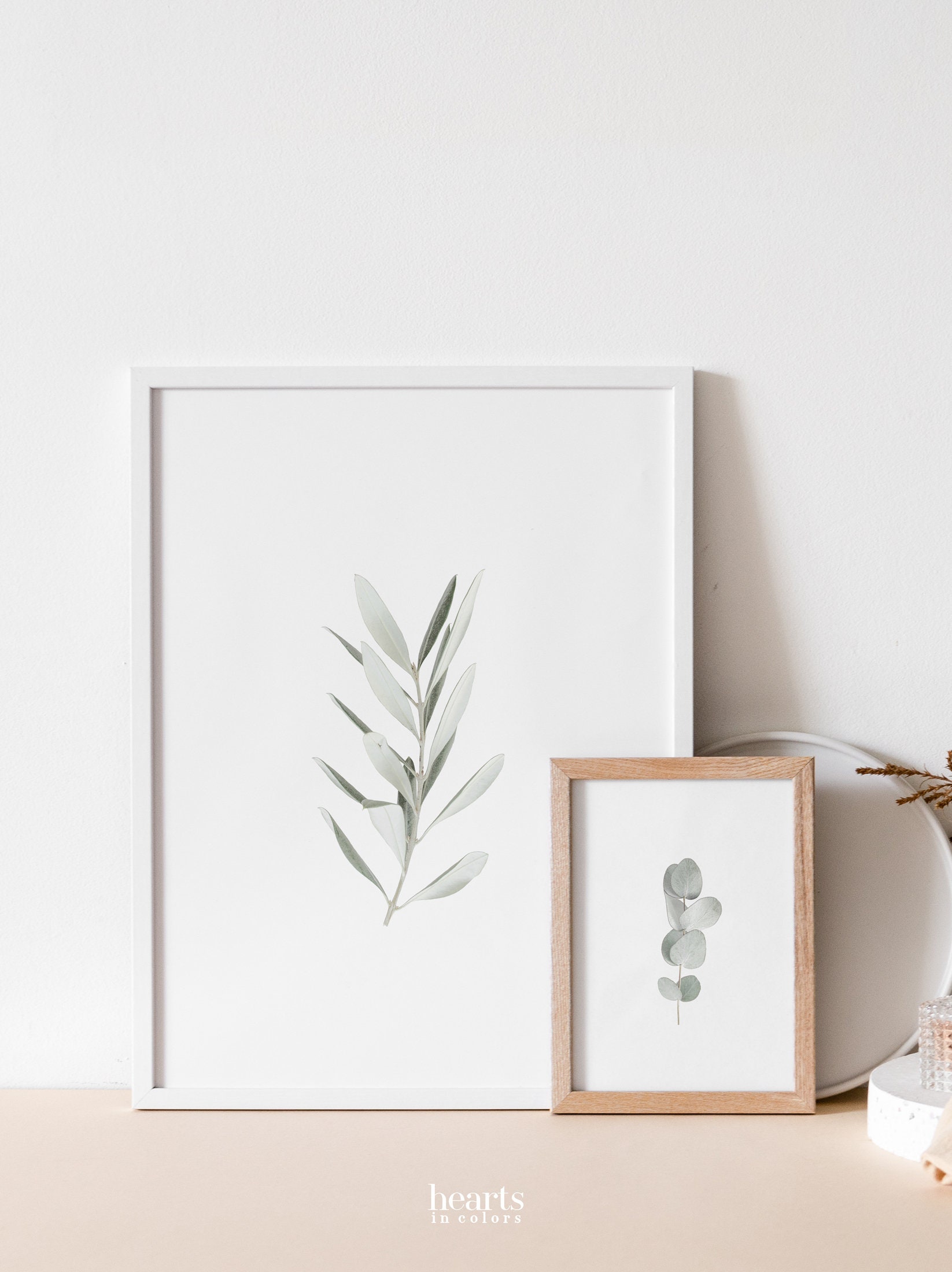 Set of 2 Prints Nature Prints Green Wall Art Botanical | Etsy