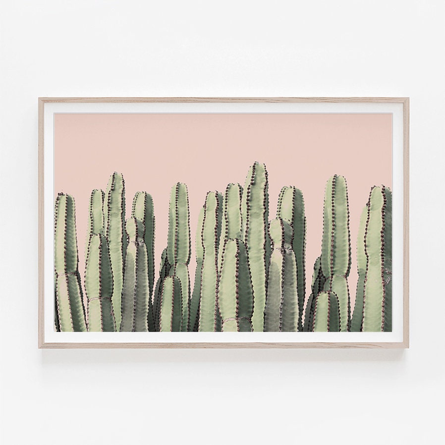 Set of 4 Prints DIY Prints Pink Prints Cactus Prints | Etsy