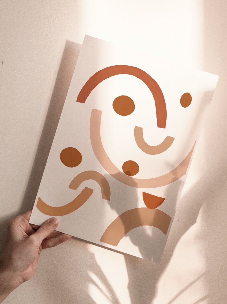 Art Abstract Print Abstract Wall Art Ginger Color | Etsy