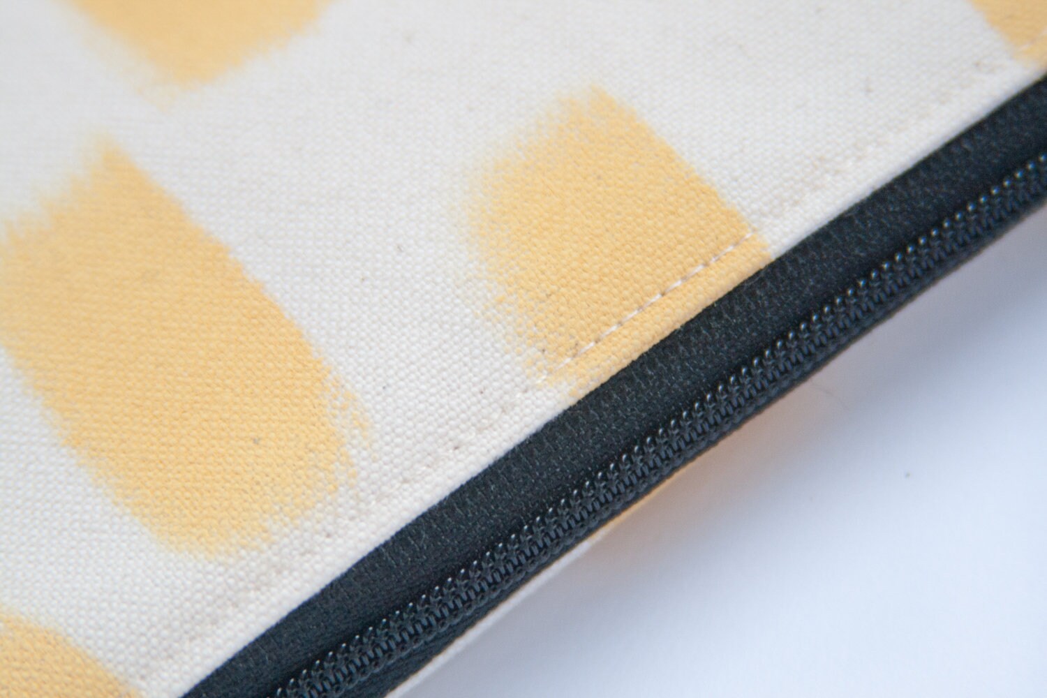 Canvas Zipper Pouch Pencil Case - Lemon, Yellow, Pastel, Handpainted ...