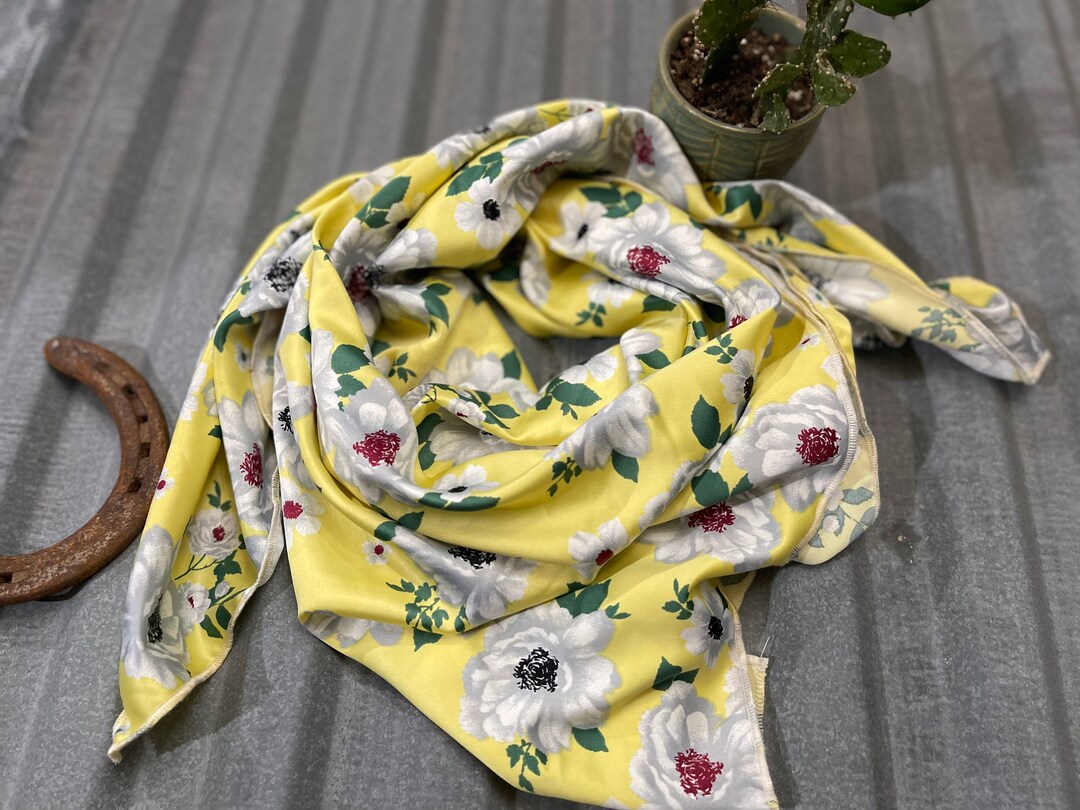 Yellow Floral Wild Rag - Etsy