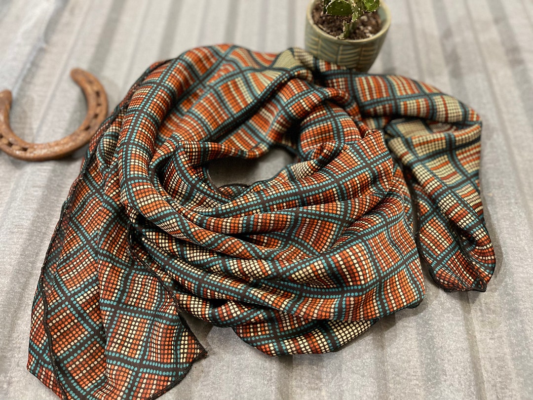 Navy & Orange Wild Rag/mini Wild Rag - Etsy