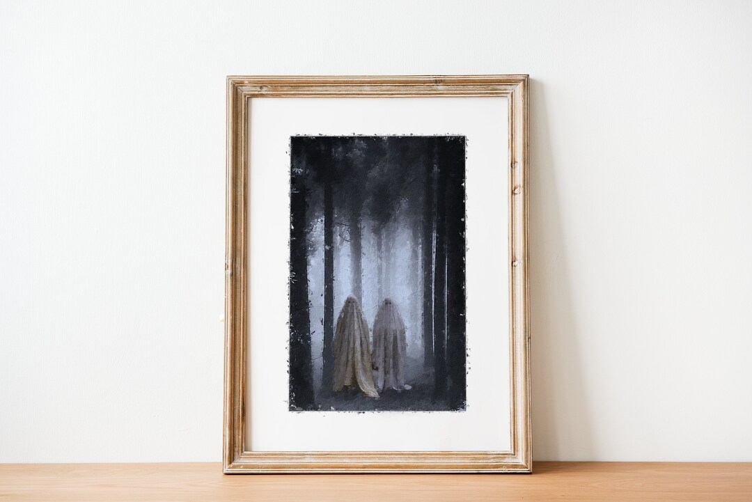 Moody Ghost Prints Halloween Printable Artwork Vintage Ghost - Etsy
