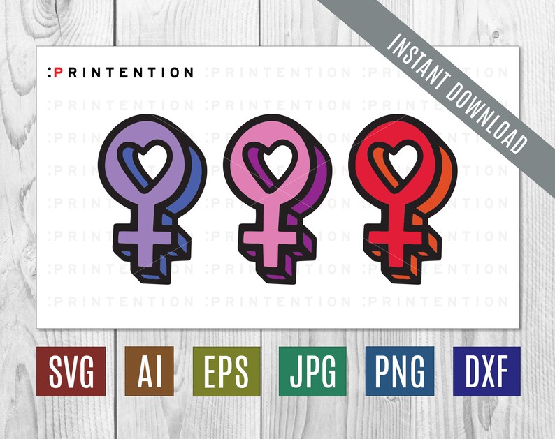 Female Symbol SVG Cut File - Original Digital Illustration Vector ...